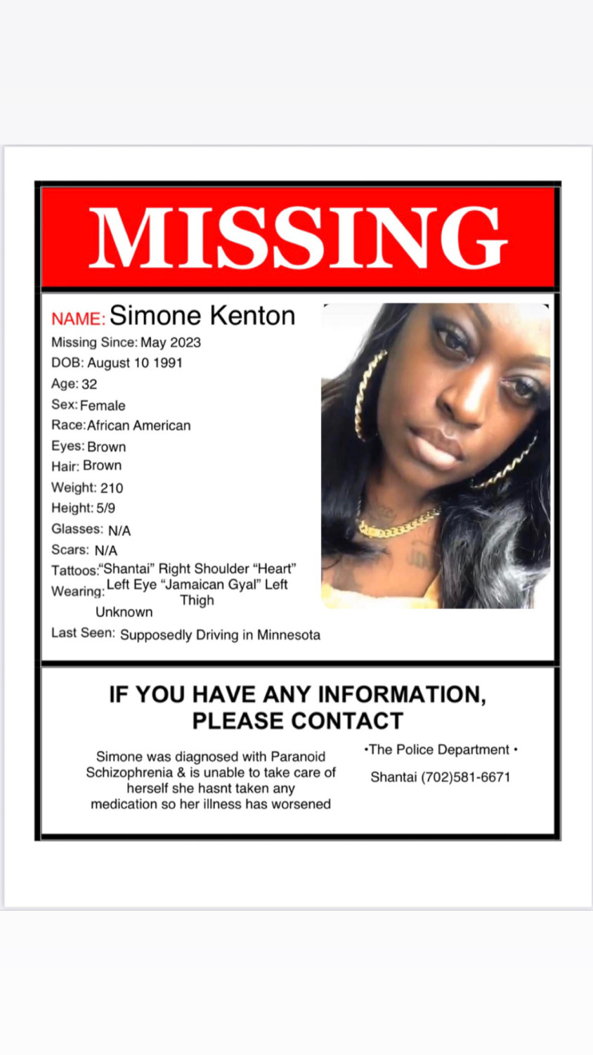 Simone Kenton - Missing Persons Center