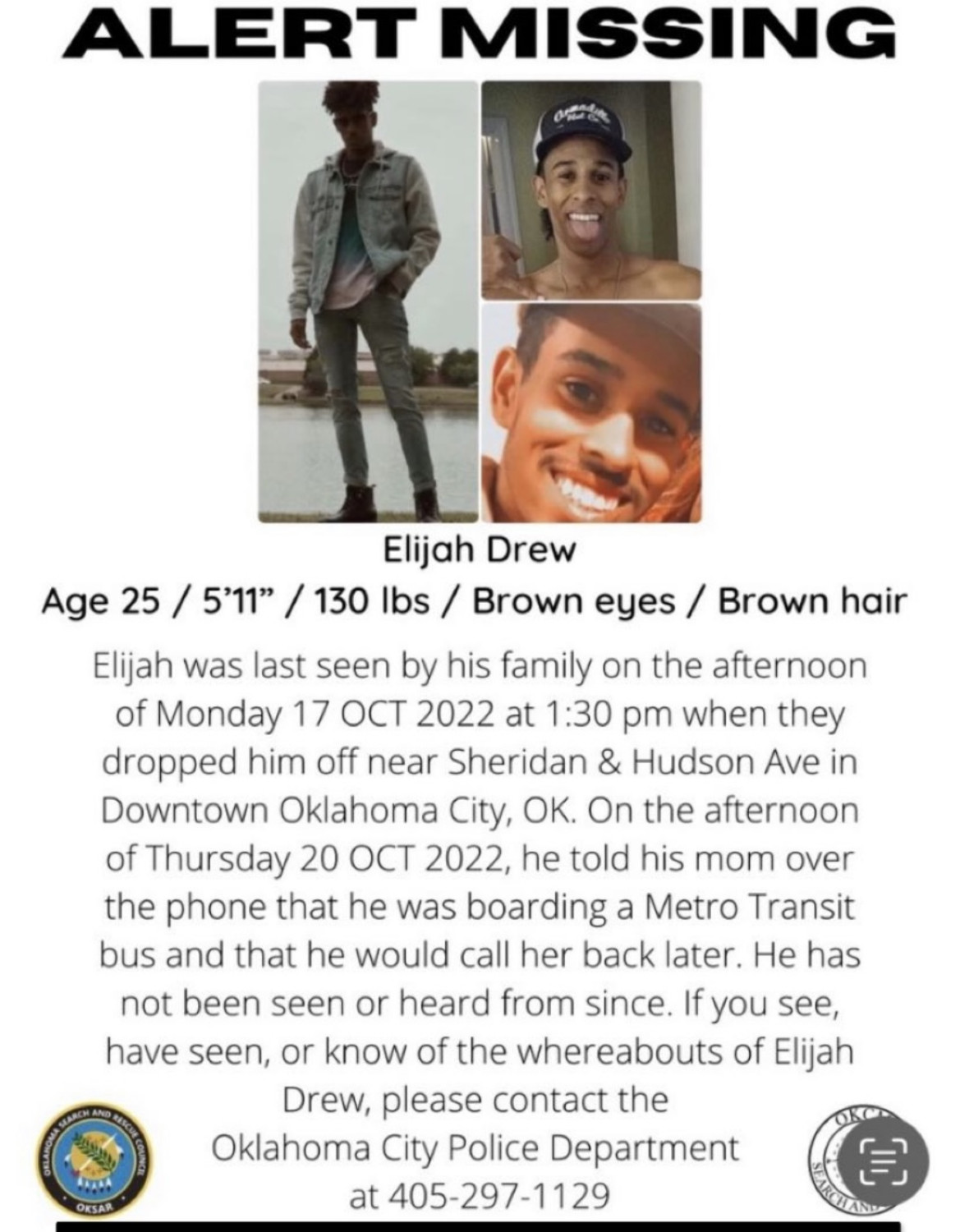 Elijah Micahel Drew - Missing Persons Center