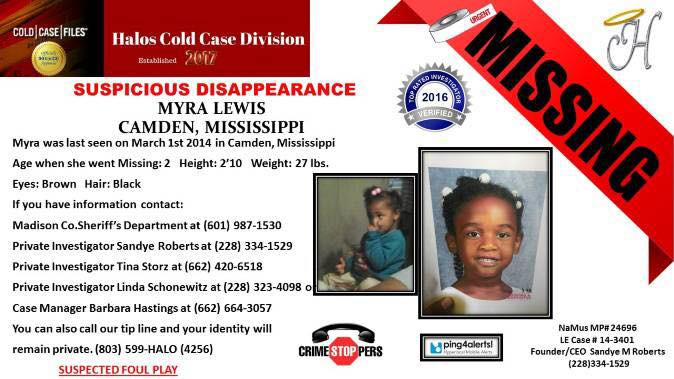 Myra Lewis - Missing Persons Center